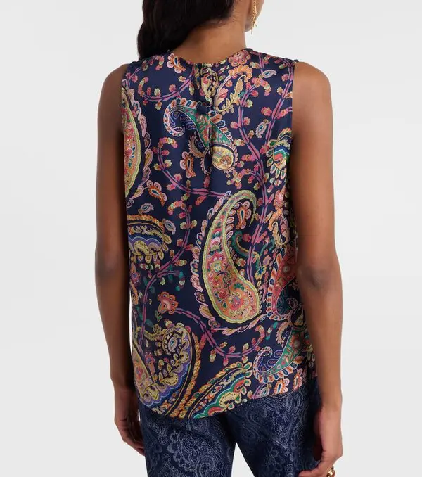 Etro Semi-sheer Jacquard Blouse - Multicoloured