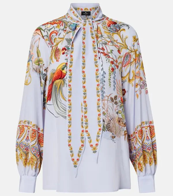 Etro Semi-sheer Jacquard Blouse