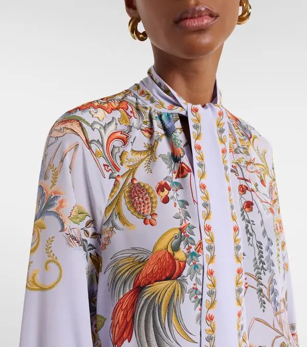 Etro Semi-sheer Jacquard Blouse