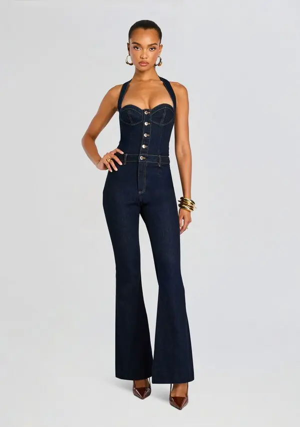 Retrofete Irma Denim Jumpsuit - Indigo Rinse