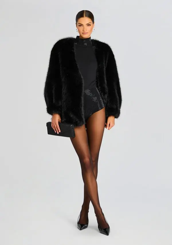 Retrofete Bethanie Embellished Romper - Black