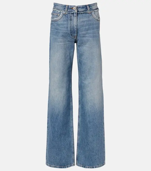 Versace Mid-rise Wide-leg Jeans - Blue