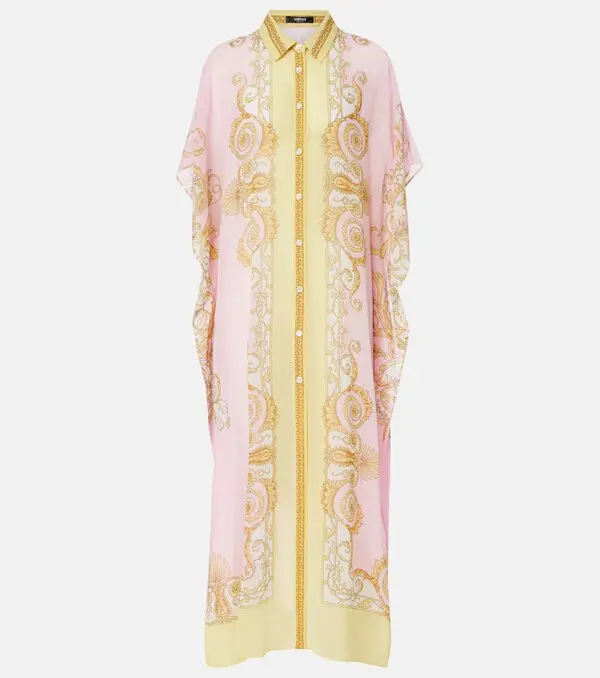 Versace Underwater Barocco Georgette Kaftan