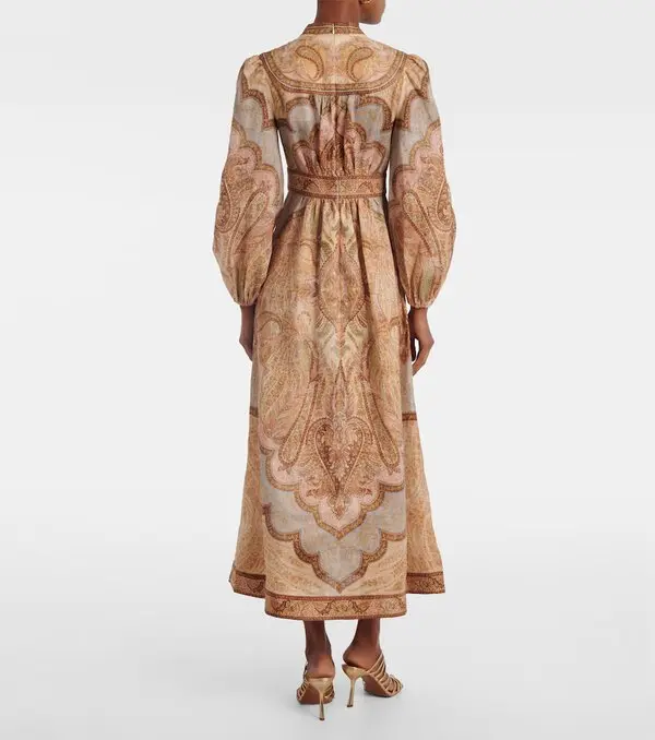 Zimmermann Wanderlust Printed Linen Shirt Dress - Multicoloured