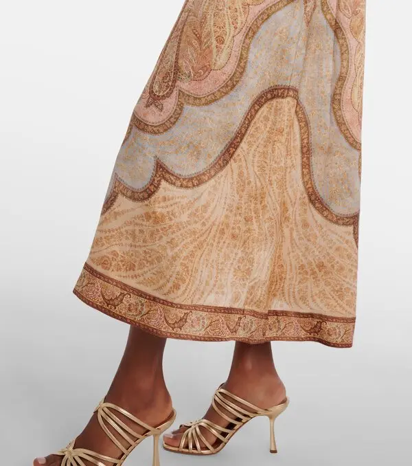 Zimmermann Wanderlust Printed Linen Shirt Dress - Multicoloured