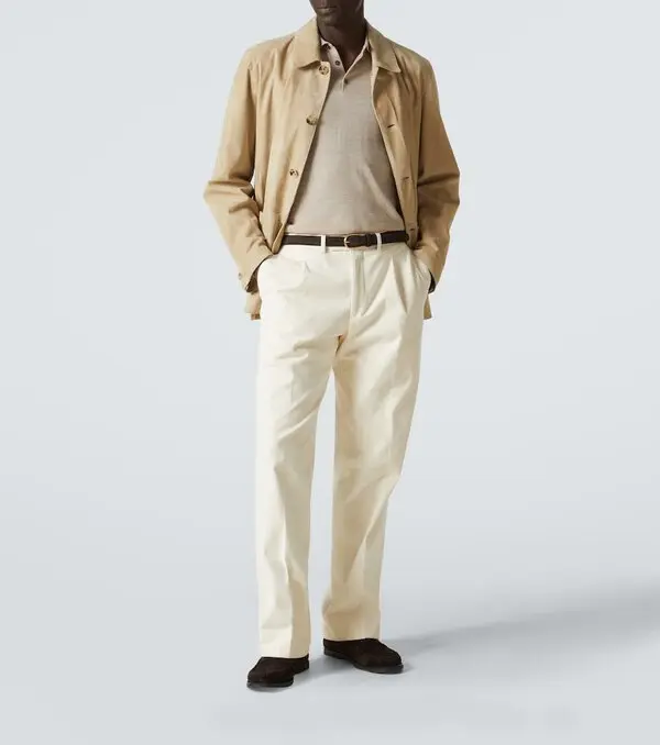 SAMAN AMEL Allen Wool Polo Sweater - Beige