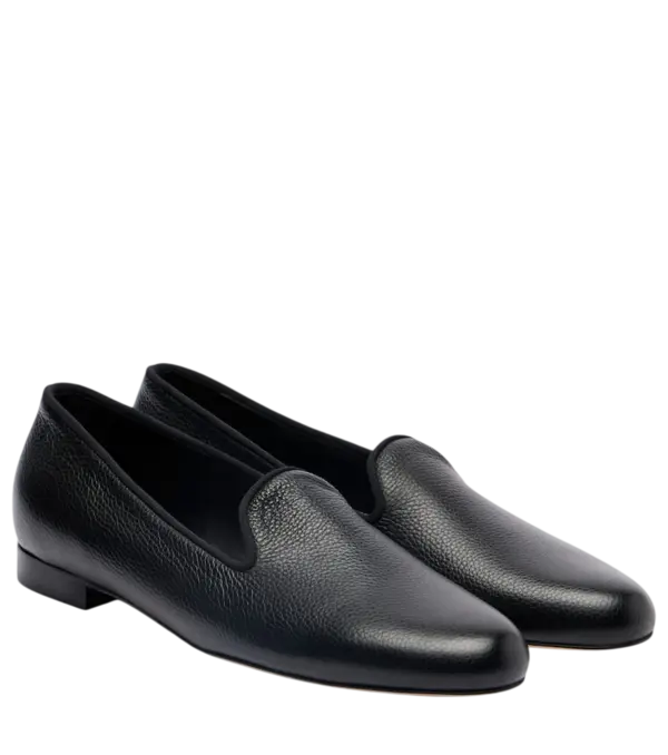 TOTEME Leather Loafers - Black