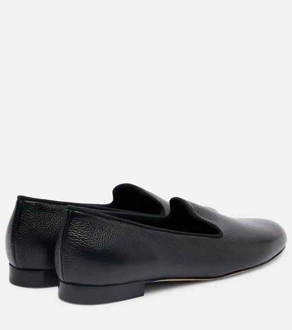 TOTEME Leather Loafers - Black