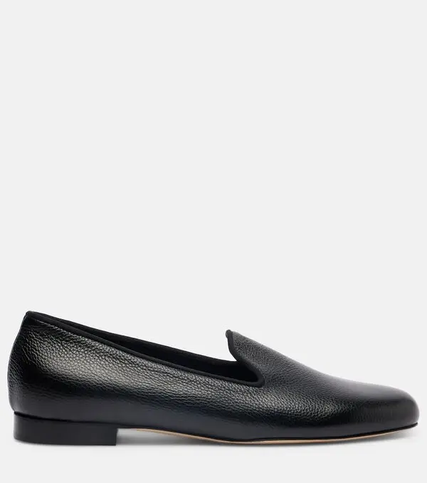 TOTEME Leather Loafers - Black