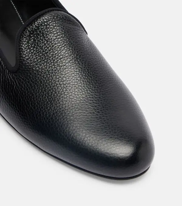 TOTEME Leather Loafers - Black