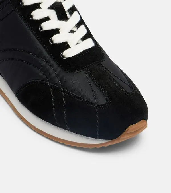 TOTEME Suede-trimmed Sneakers - Black