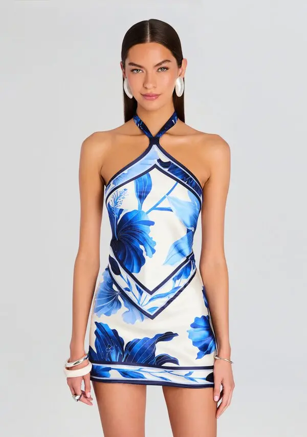 Retrofete Adelaide Mini Dress - Azure Primavera