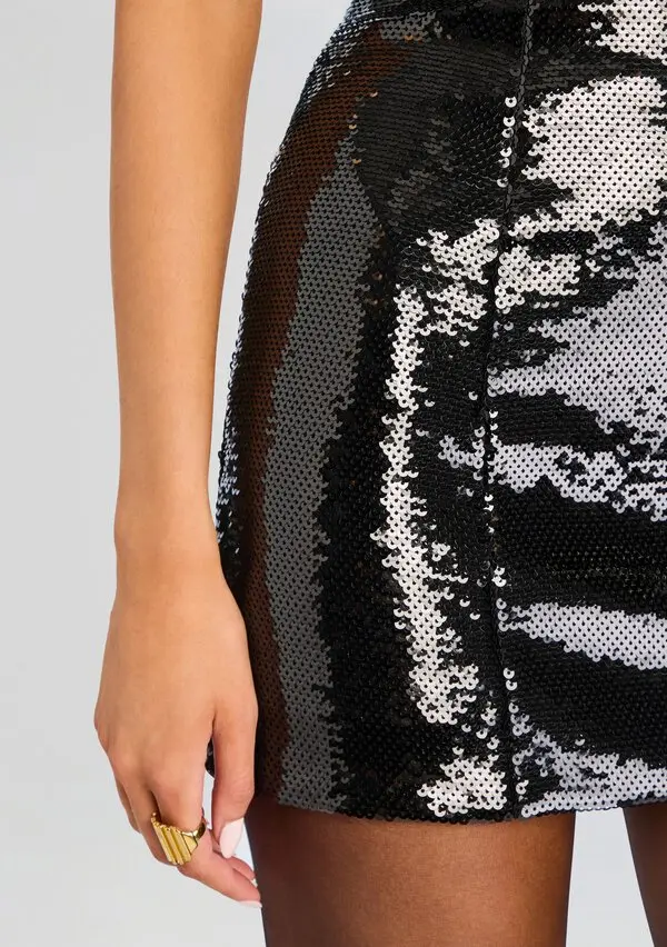 Retrofete Chentari Sequin Mini Dress - Black