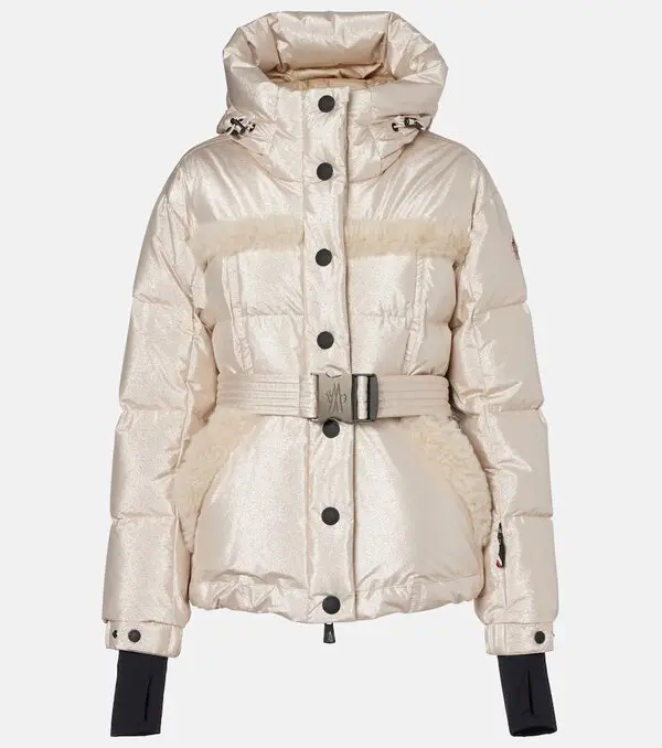 Moncler Mondim Shearling-trimmed Ski Jacket - Gold