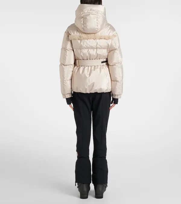 Moncler Mondim Shearling-trimmed Ski Jacket - Gold