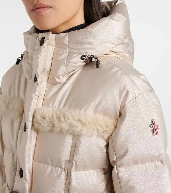 Moncler Mondim Shearling-trimmed Ski Jacket - Gold
