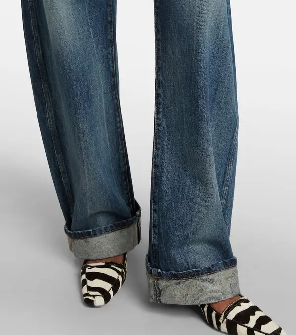 Khaite Karo Barrel-leg Jeans - Blue