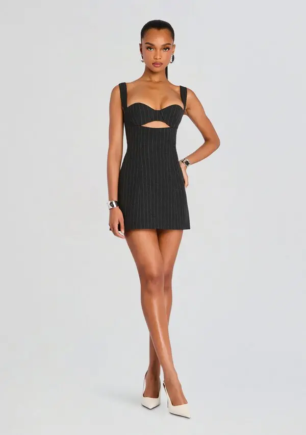 Retrofete Ariya Bustier A-line Dress - Grey