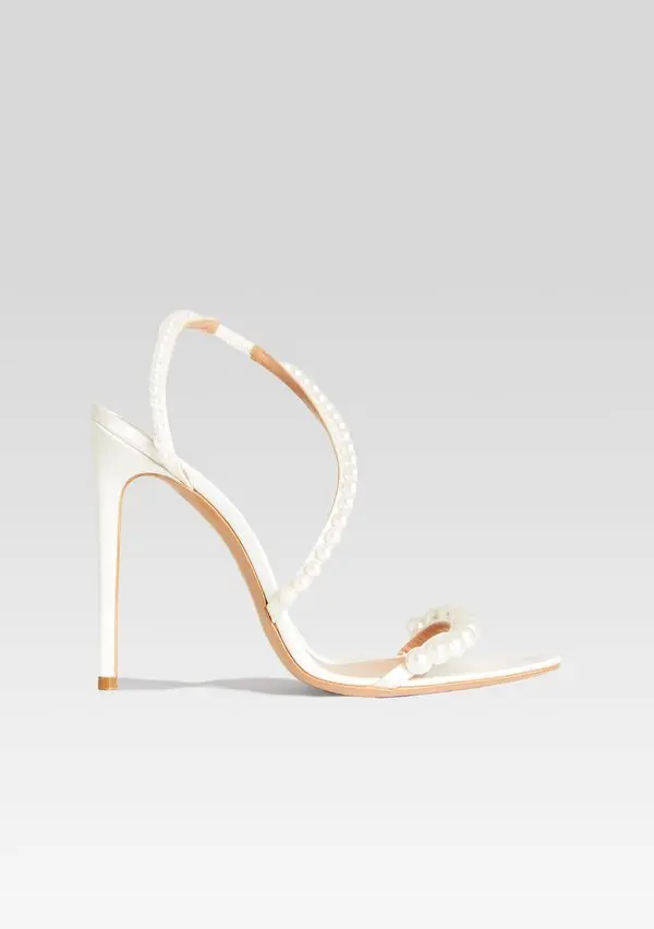 Retrofete Perla Pearl-embellished High Heel Sandals - White