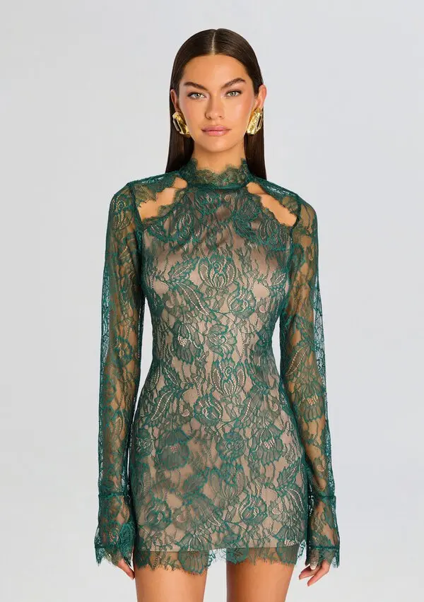 retrofete Gilana Dress in Dark Green - size M