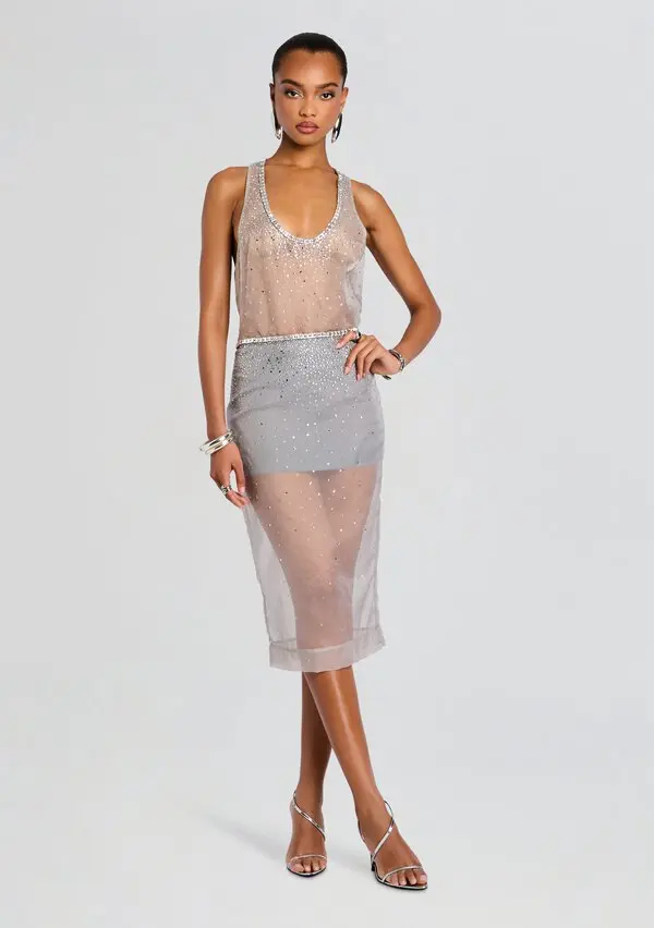 Retrofete Pari Embellished Skirt