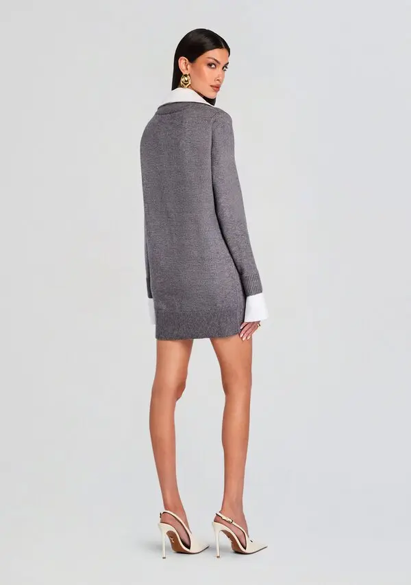 SEROYA Karli Mini Dress - Medium Grey