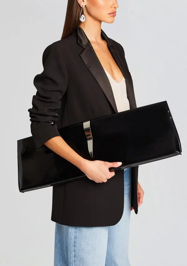 Retrofete Ruth Large Shoulder Bag - Black/silver