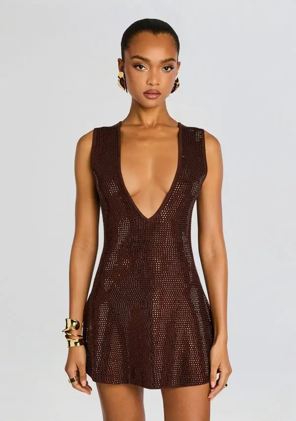 Retrofete Bastet Embellished Mini Dress