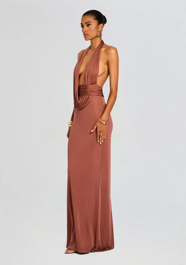 Retrofete Payton Gown - Chestnut