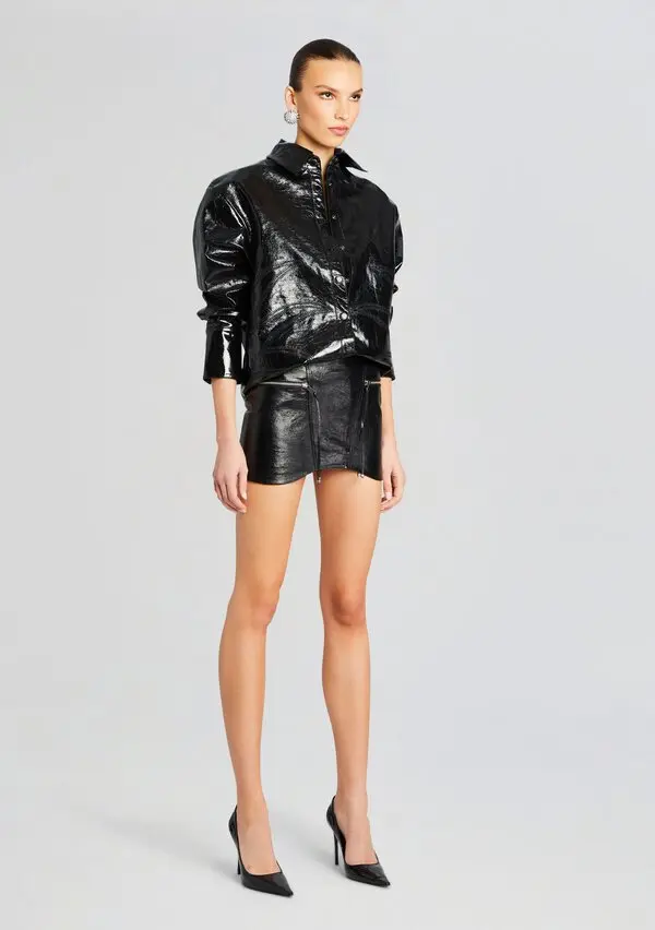Retrofete Royce Leather Mini Skirt