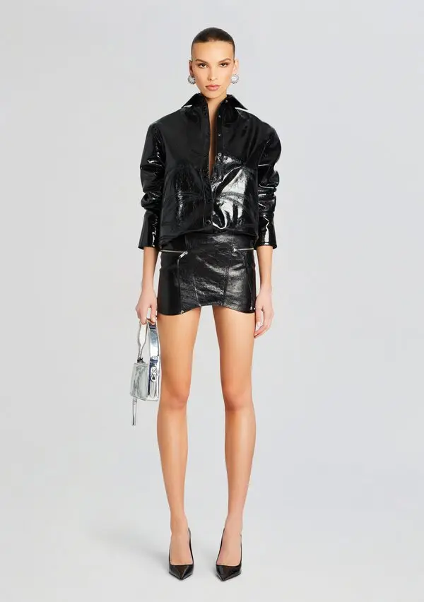 Retrofete Royce Leather Mini Skirt