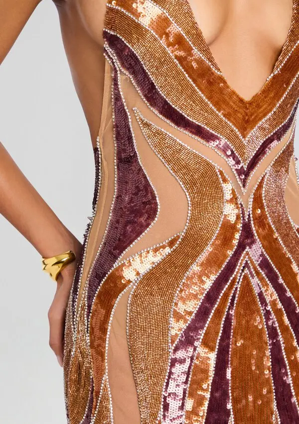 Retrofete Emryn Embellished Gown