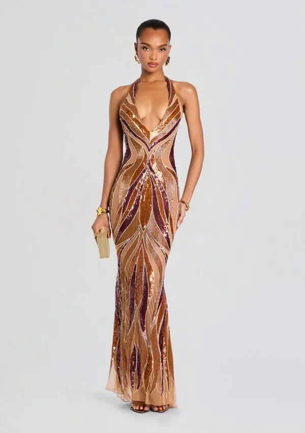 Retrofete Emryn Embellished Gown - Multi