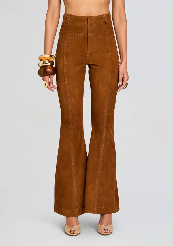 Retrofete Manuela Suede Pant - Cognac
