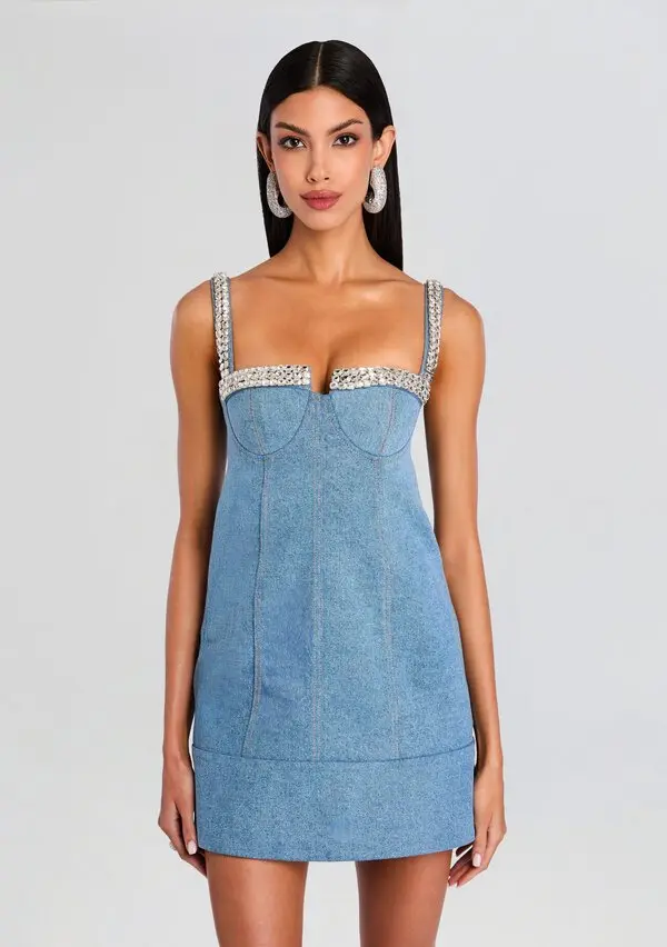 Retrofete Elin Denim Shift Dress