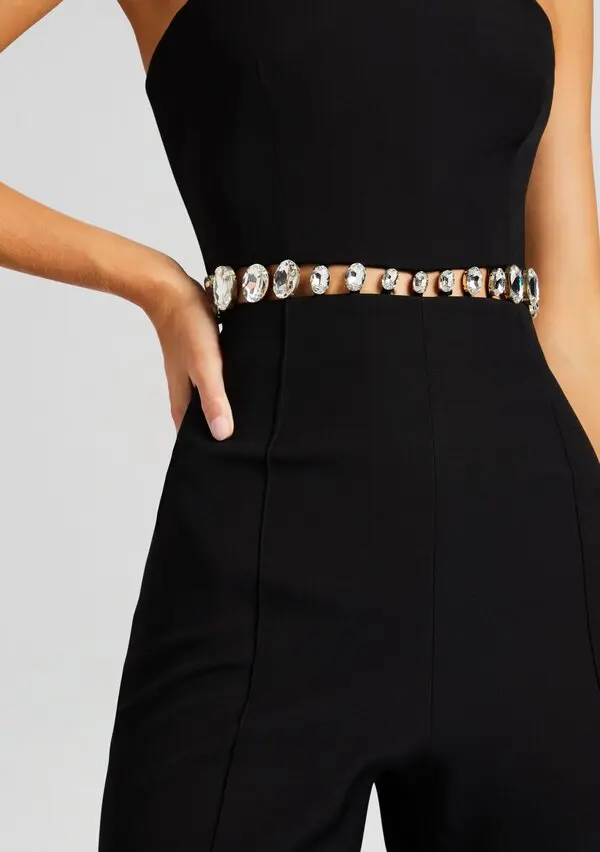 Retrofete Strapless Jumpsuit With Embellished Waist