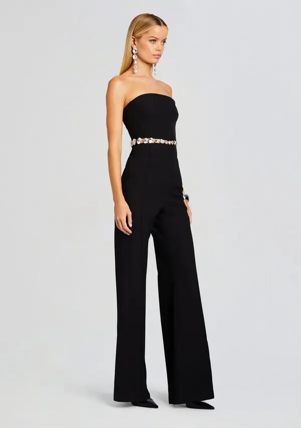 Retrofete Strapless Jumpsuit With Embellished Waist