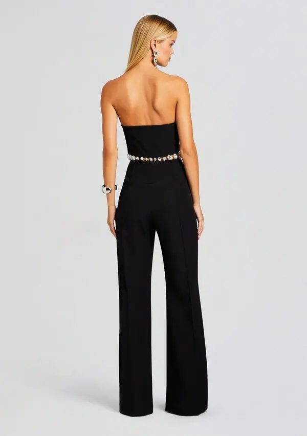 Retrofete Strapless Jumpsuit With Embellished Waist