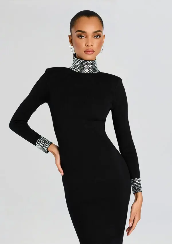 Retrofete Monroe Knit Gown - Black