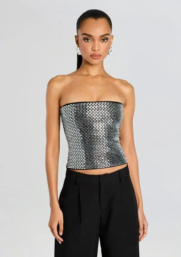 Retrofete Valery Embellished Top - Black
