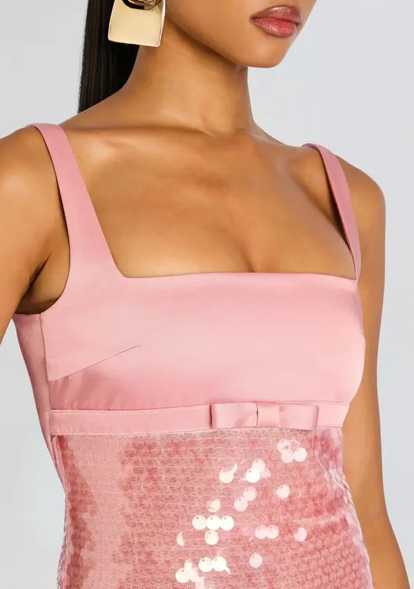 Retrofete Yvaine Sequin Dress - Rose