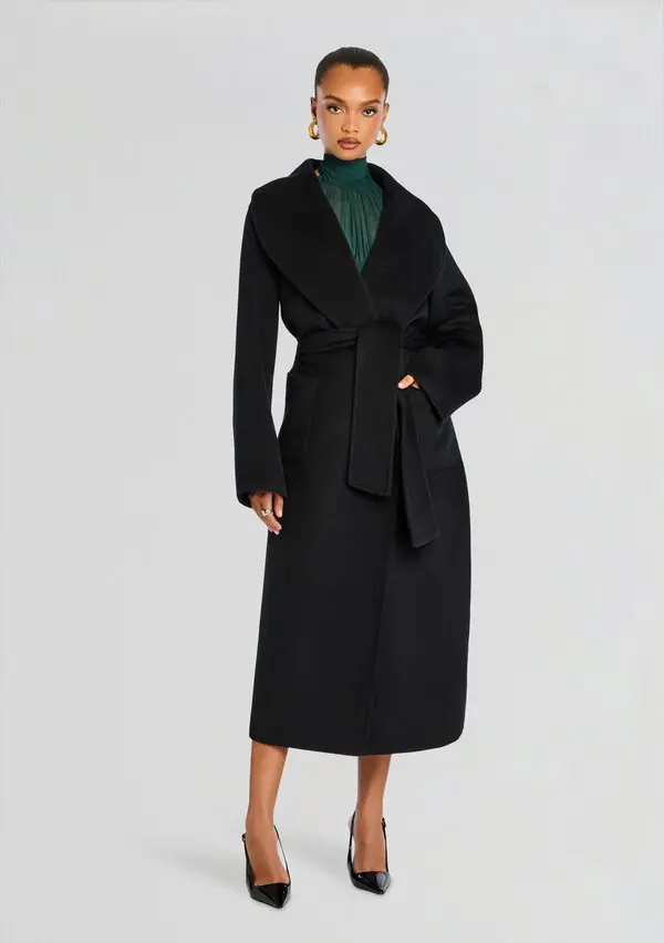 SEROYA Mavis Wool Coat - Black