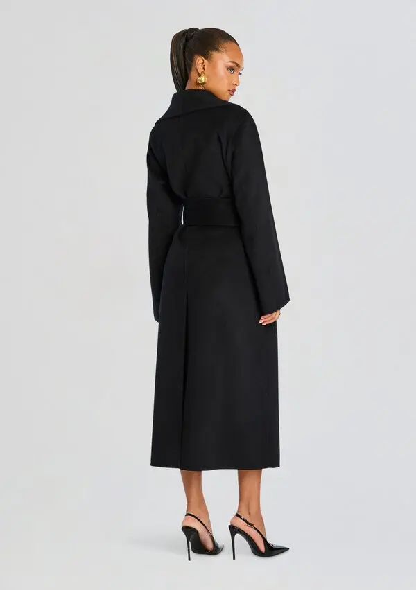 SEROYA Mavis Wool Coat - Black