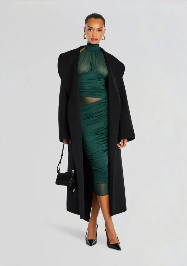SEROYA Mavis Wool Coat - Black
