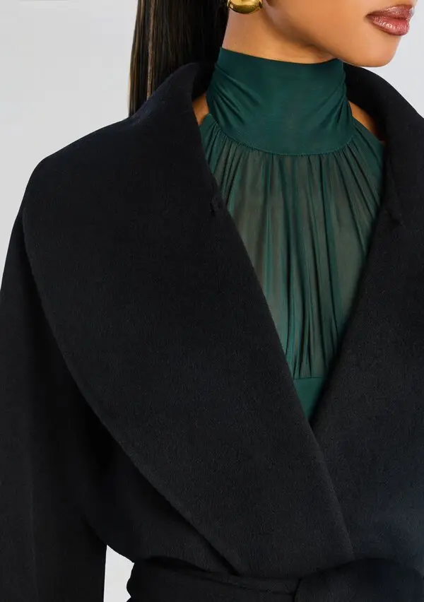 SEROYA Mavis Wool Coat - Black