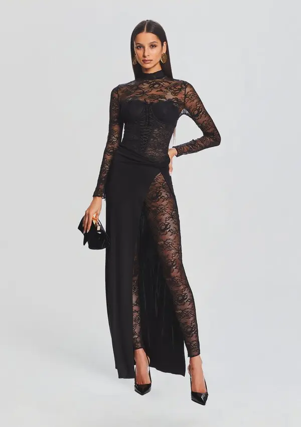 Retrofete Saphhira Lace Dress - Black