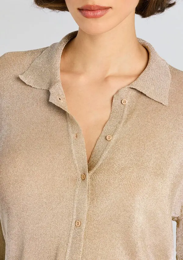 SEROYA Jessa Metallic Knit Top