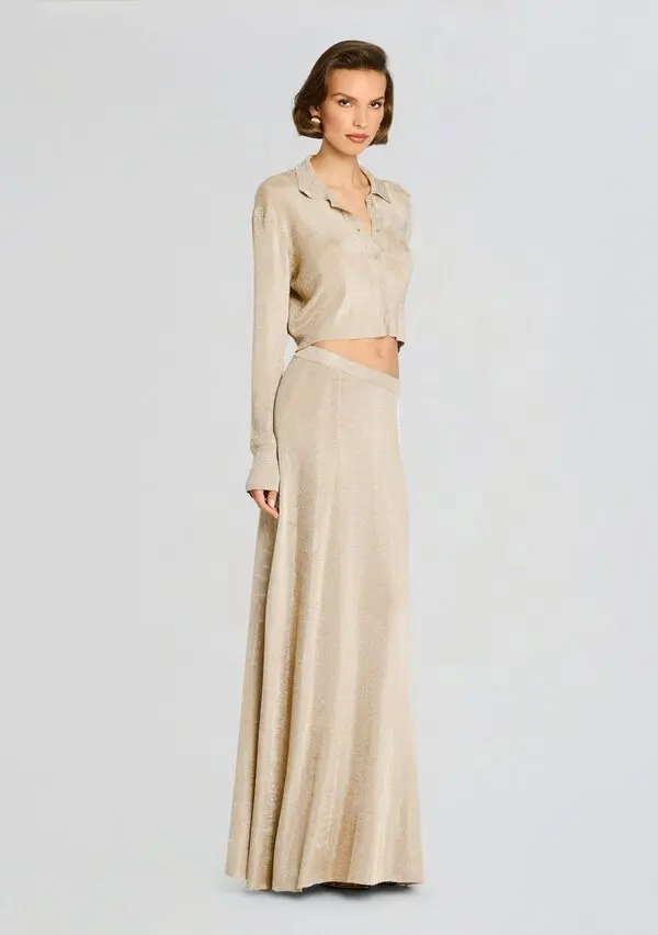 SEROYA Jessa Metallic Knit Top