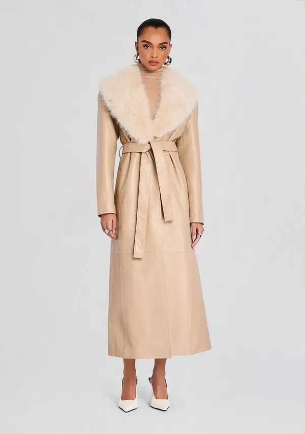 Retrofete Kieran Lambskin Trench Coat