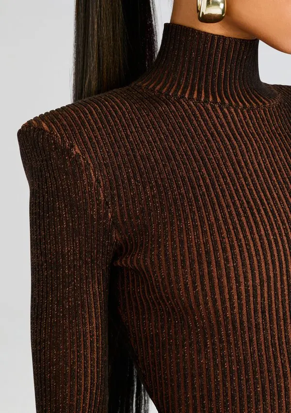 SEROYA Moda Rib Knit Mini Dress